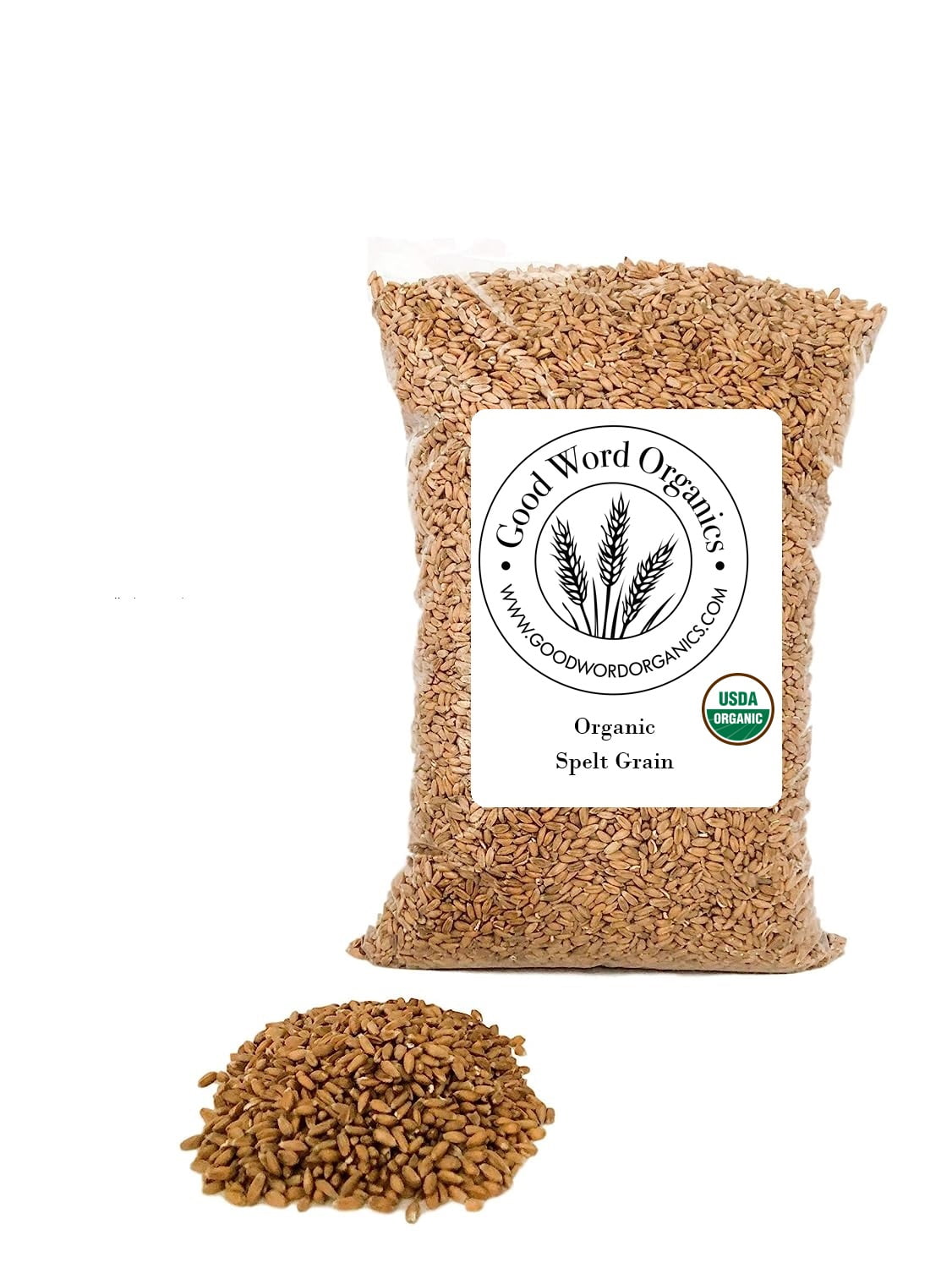 Good Word Organics Certified Organic Non-GMO Spelt Wheat Berries, 5 lbs ...