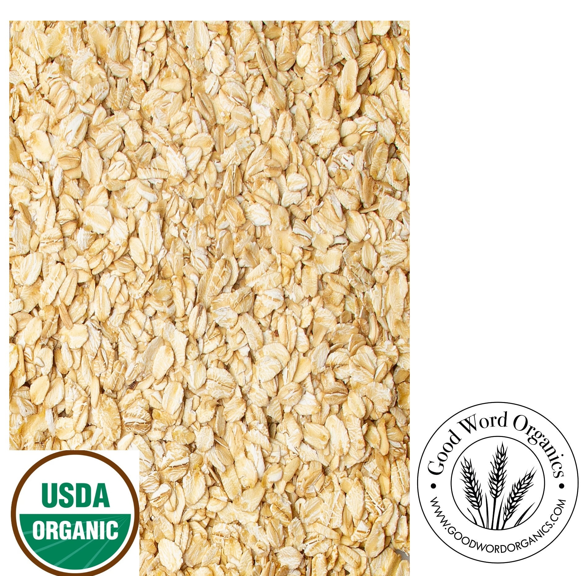 Good Word Organics Certified Organic Rolled Oats 6 lbs Non-Gmo Bulk ...