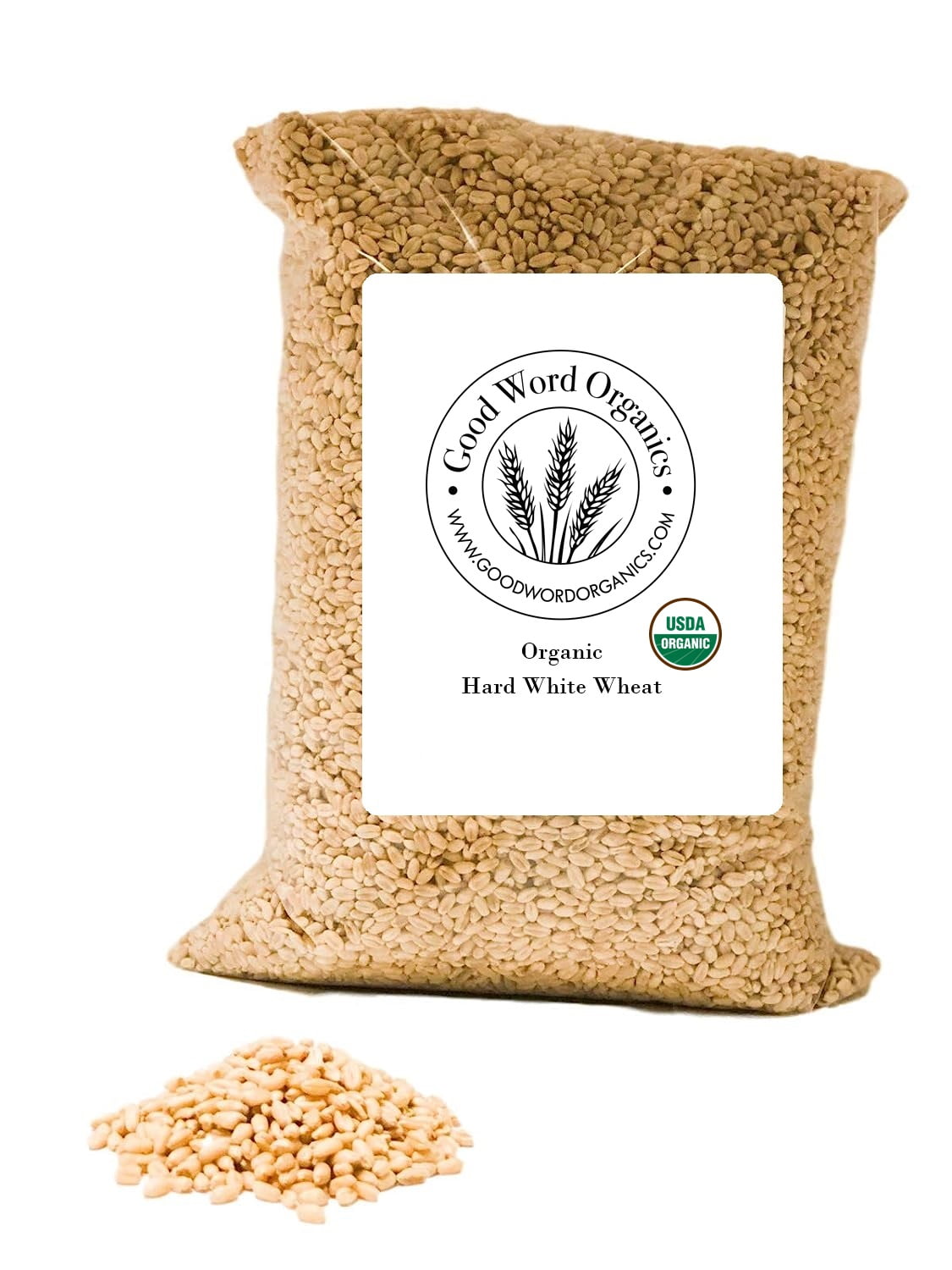 Good Word Organics Non-GMO Hard White Wheat Certified Organic 5 lbs ...