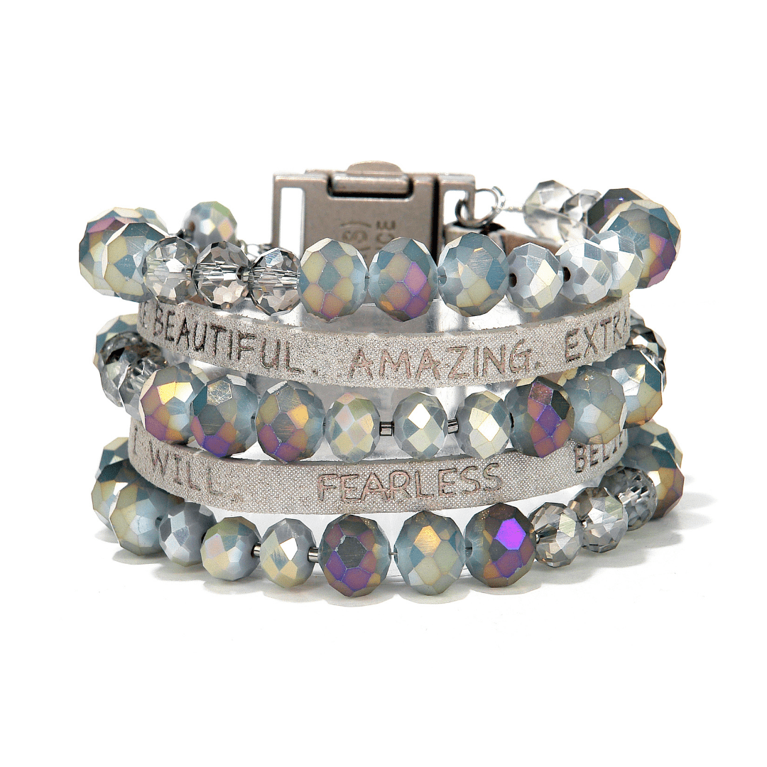 Good Works You Are Beautiful Leather Magnetic Inspirational Cuff ...