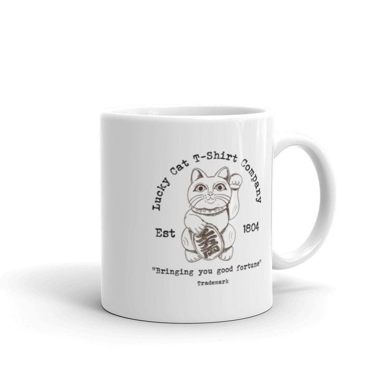 Good luck C1At White gsy mug, prosperity C1Aup, lucky C1At logo mug ...