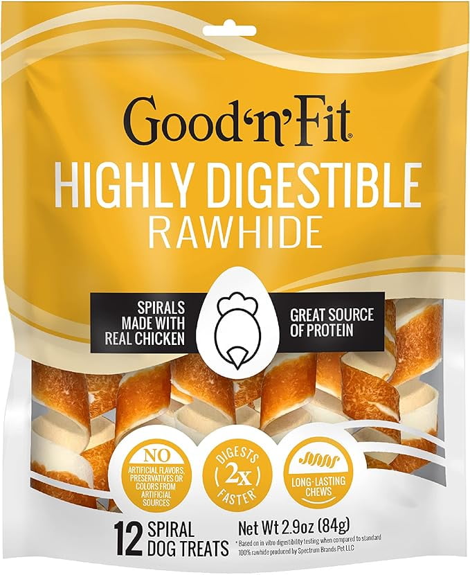 Good ‘n’ Fit Spirals Made with Real Chicken, 12 Count, Treat Your Dog ...