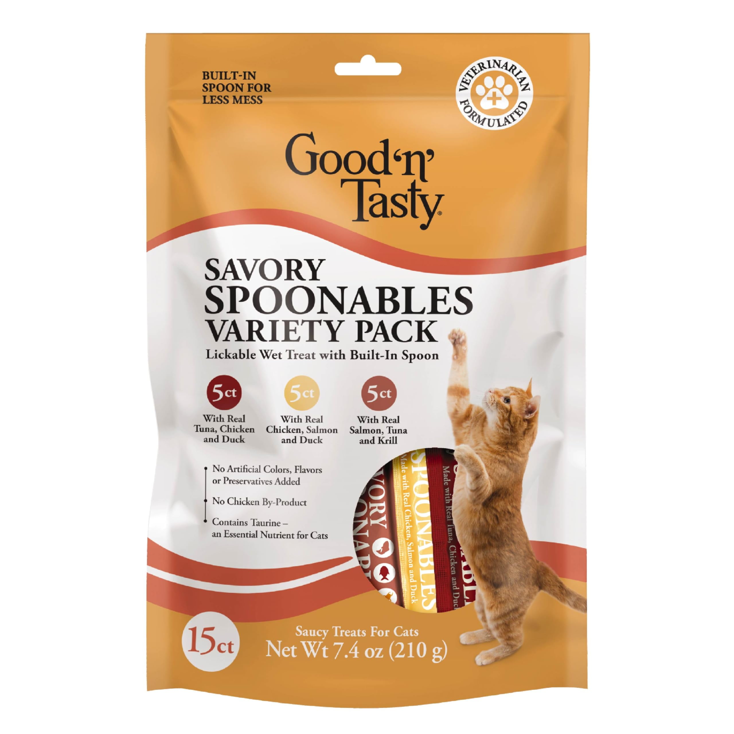 Good ‘n’ Tasty Savory Spoonables Variety Pack, 15 Count Tube, Triple ...