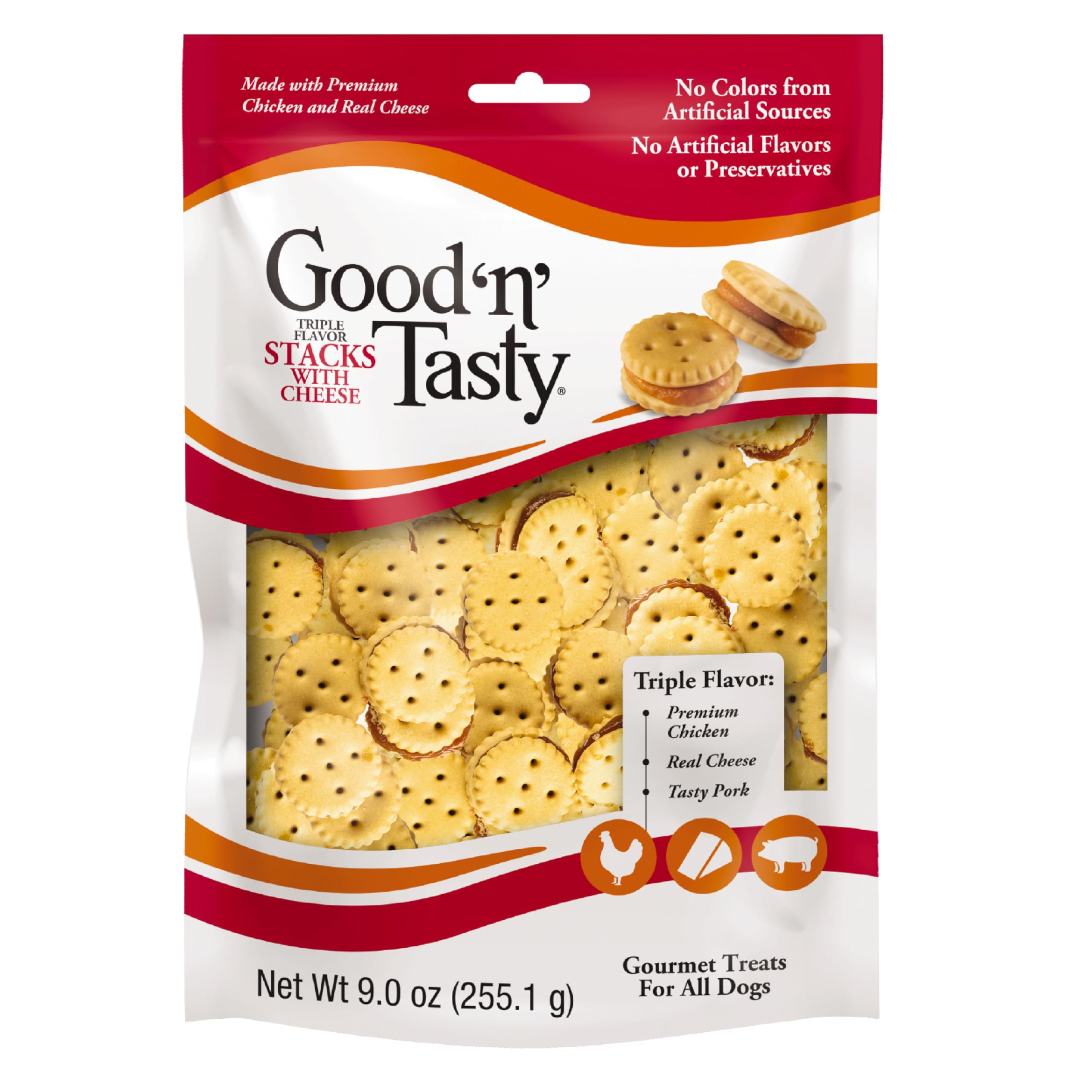 Good 'n' Tasty Triple Flavor Stacks with Cheese, 9 Ounces, Bite Sized ...