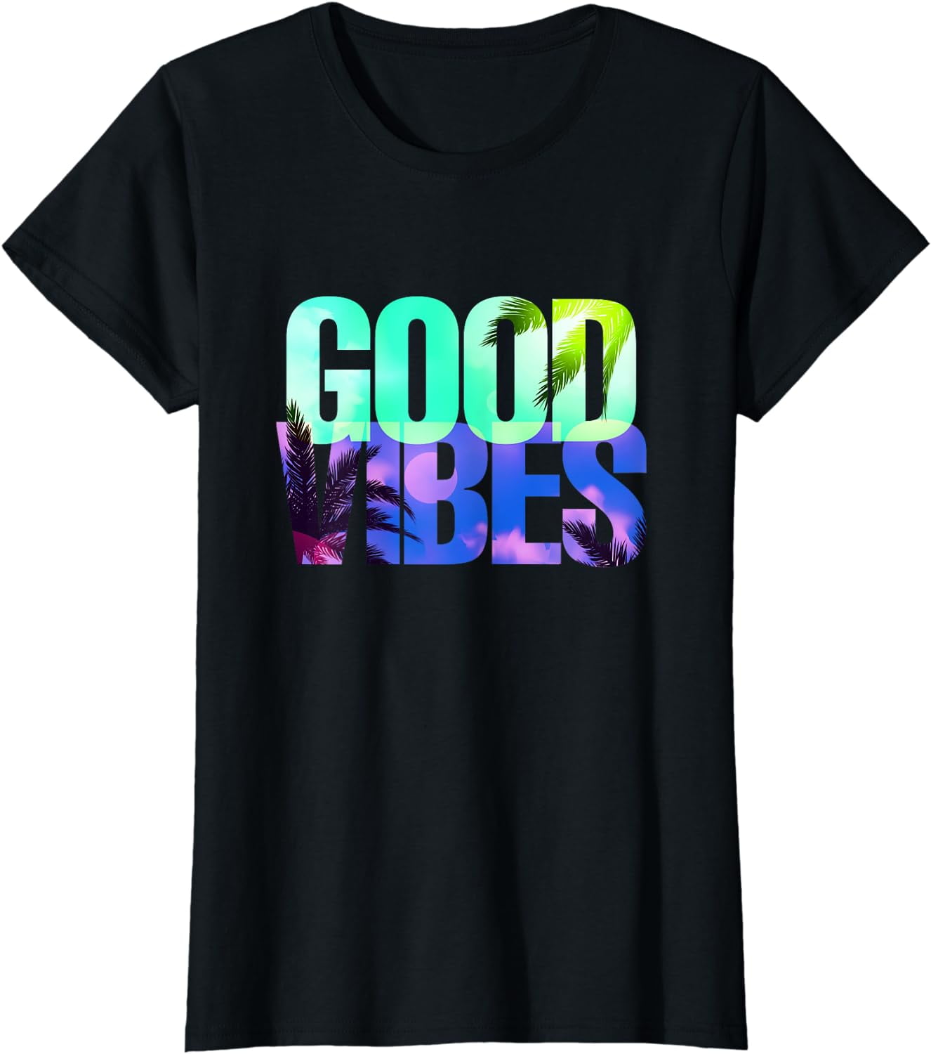 Good vibes T-shirt Positive Vibes only T-Shirt T-Shirt Black - Walmart.com