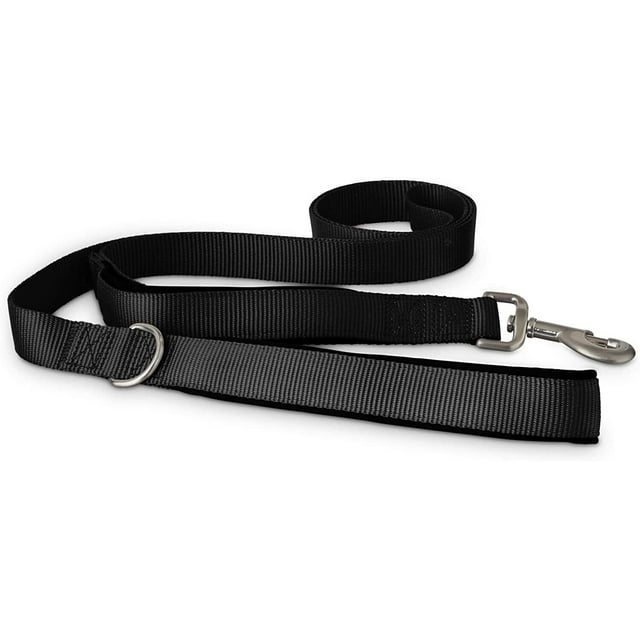 Good2Go Standrad Dog Leash Nylon Traffic Neoprene Handles Black 2-in-1 ...