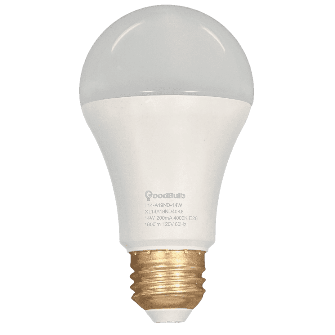 Goodbulb 4000k 100W Cool White Replacement Led bulb A19- 14 Watt Non ...