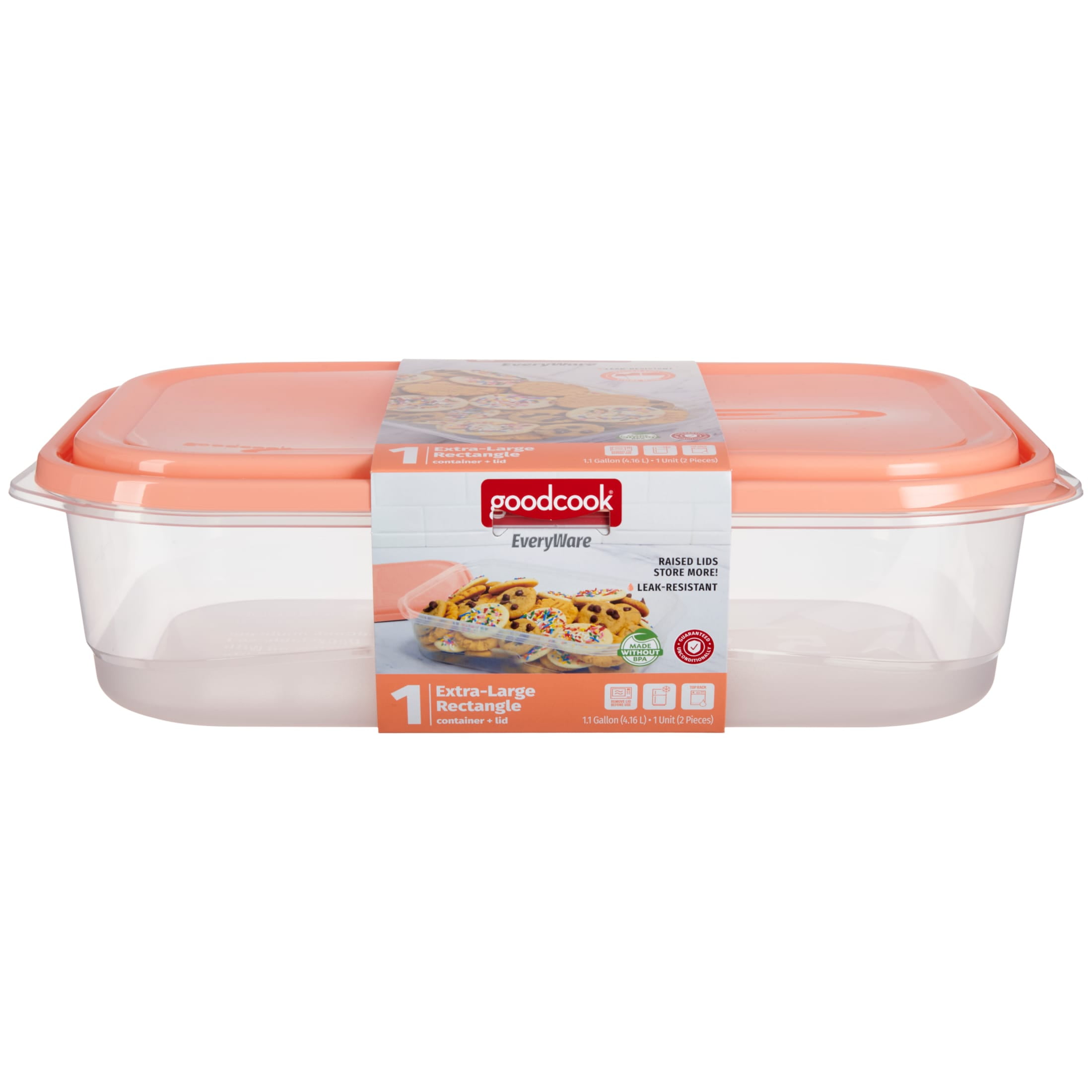 GoodCook EveryWare Extra Large Rectangle, 2 Pieces Orange - Walmart.com
