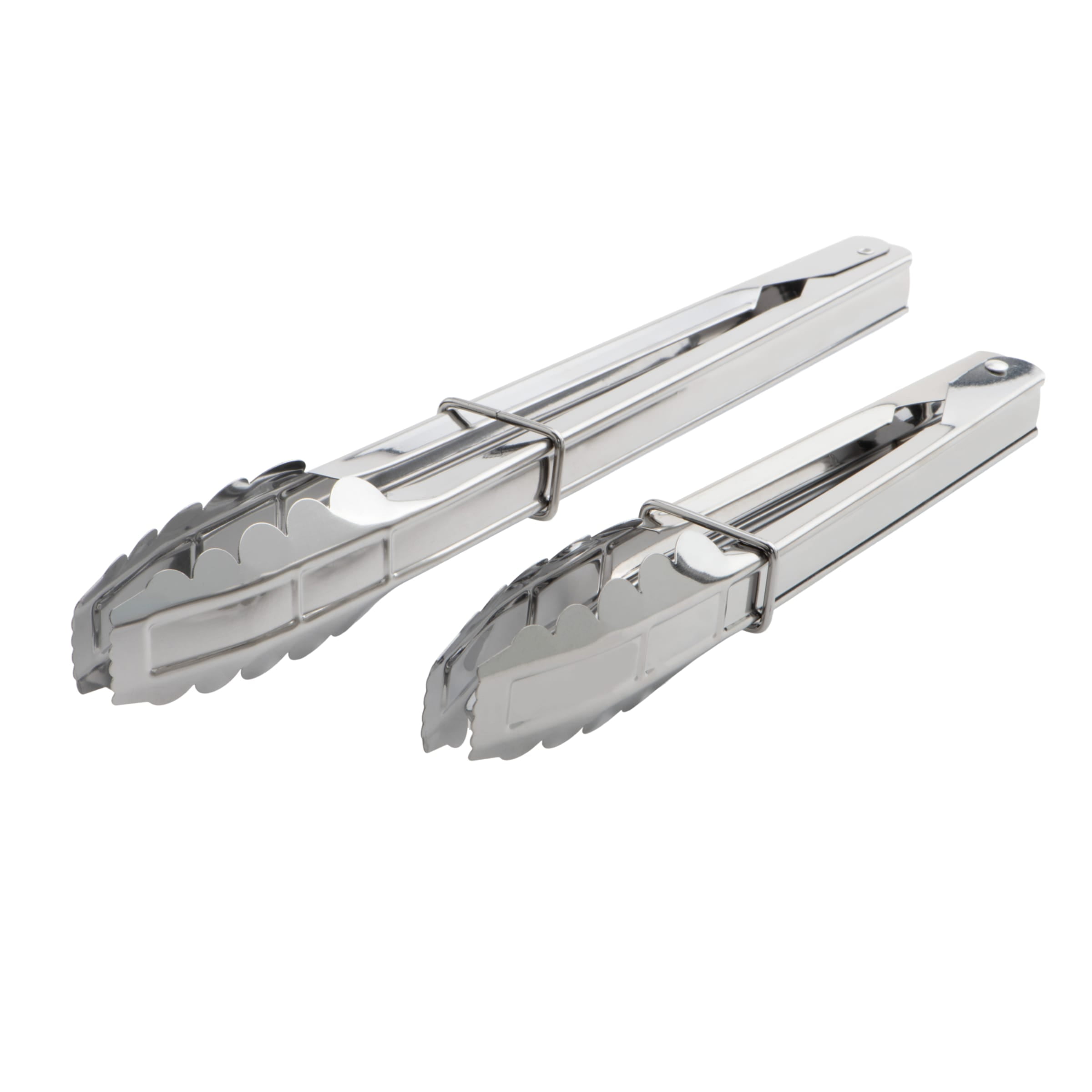 GoodCook 2-Piece 8" and 10" Metal Grilling Tongs Set, Silver - Walmart.com