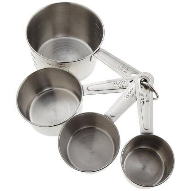 GoodCook 4-Piece Stainless Steel Measuring Cup Set with Storage Ring ...