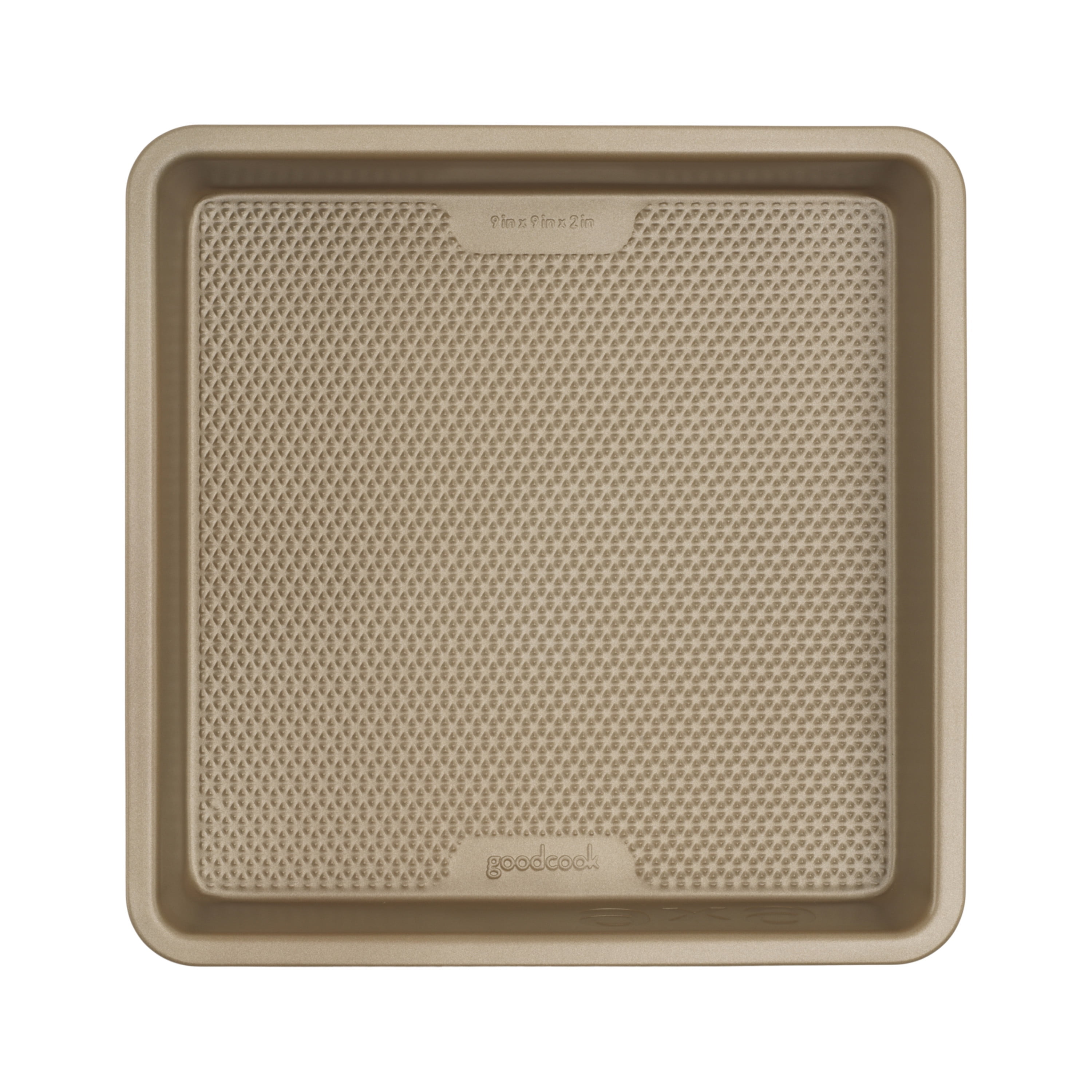 GoodCook BestBake Nonstick Textured Carbon Steel Square Pan, 9", Bronze ...