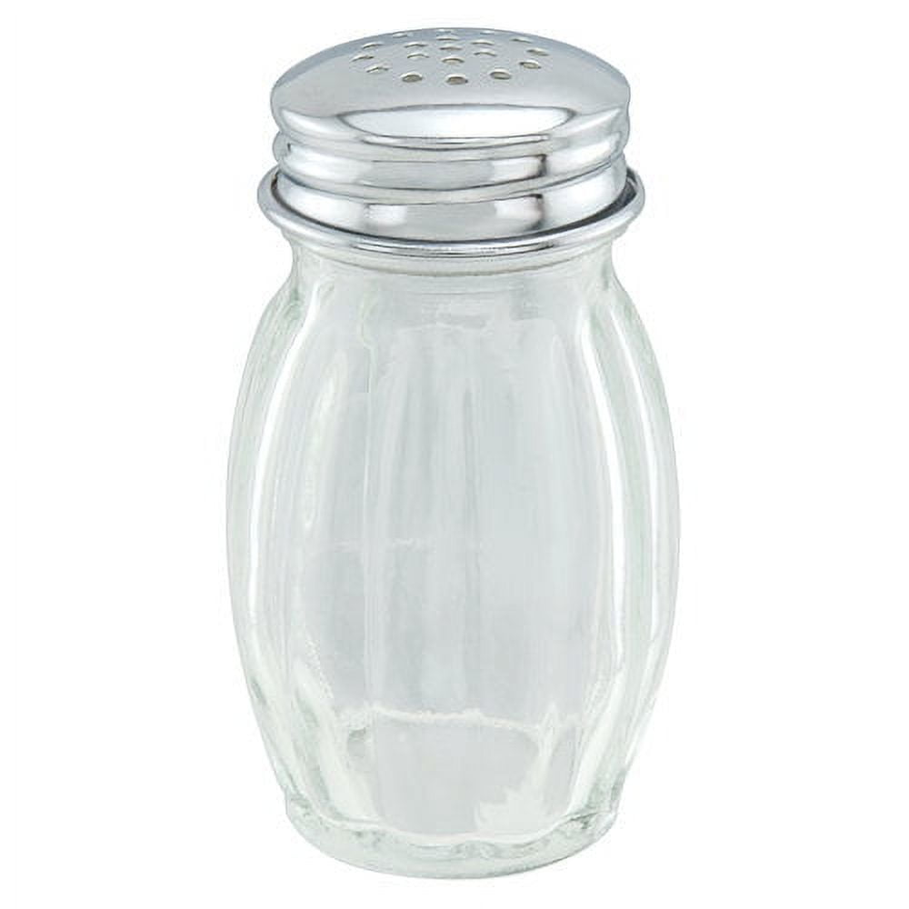 GoodCook Classic Ribbed Glass Salt Shaker with Screw-on Polished Chrome ...