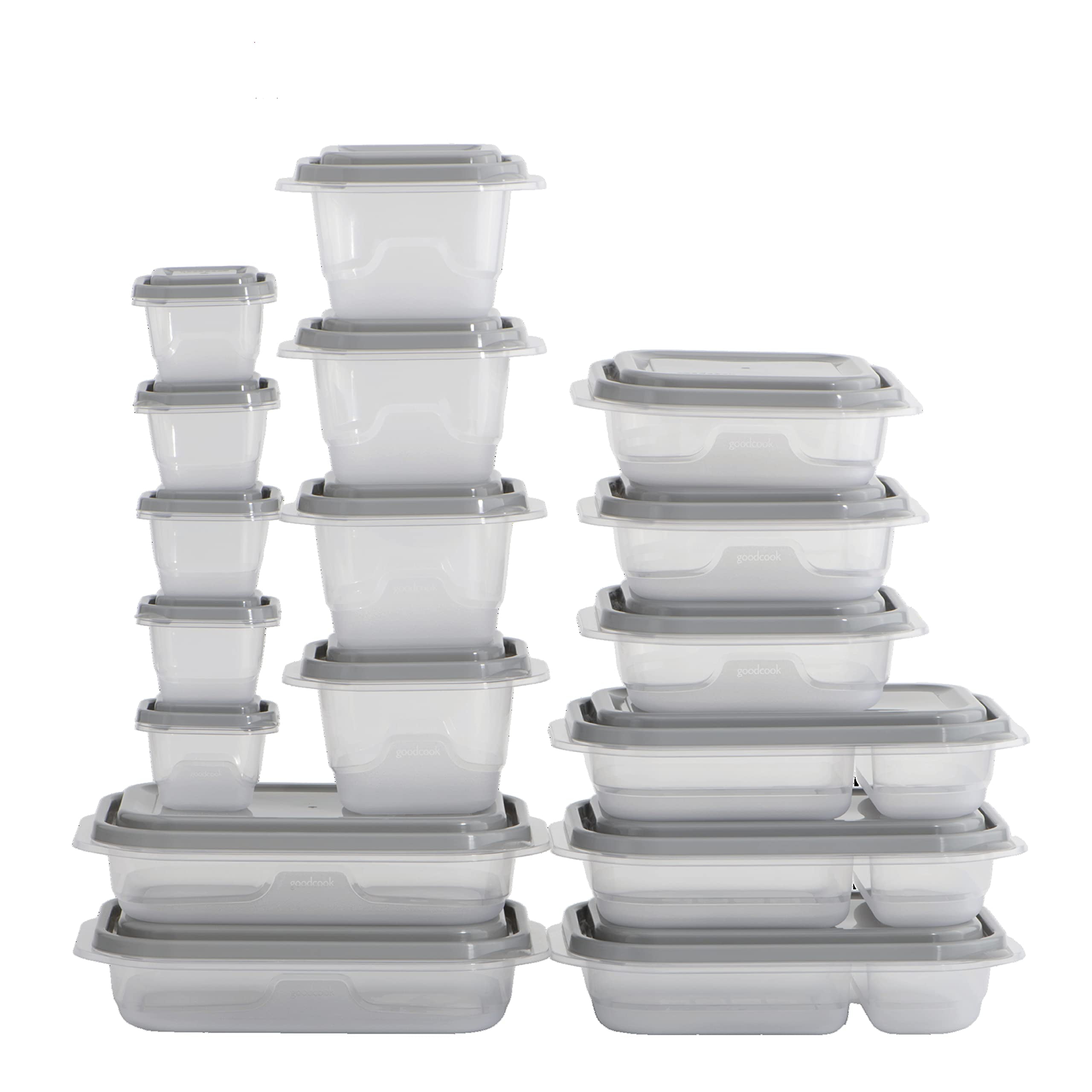 GoodCook EveryWare 34-Piece BPA-Free Plastic Food Storage Containers with Lids (Set of 17 ...