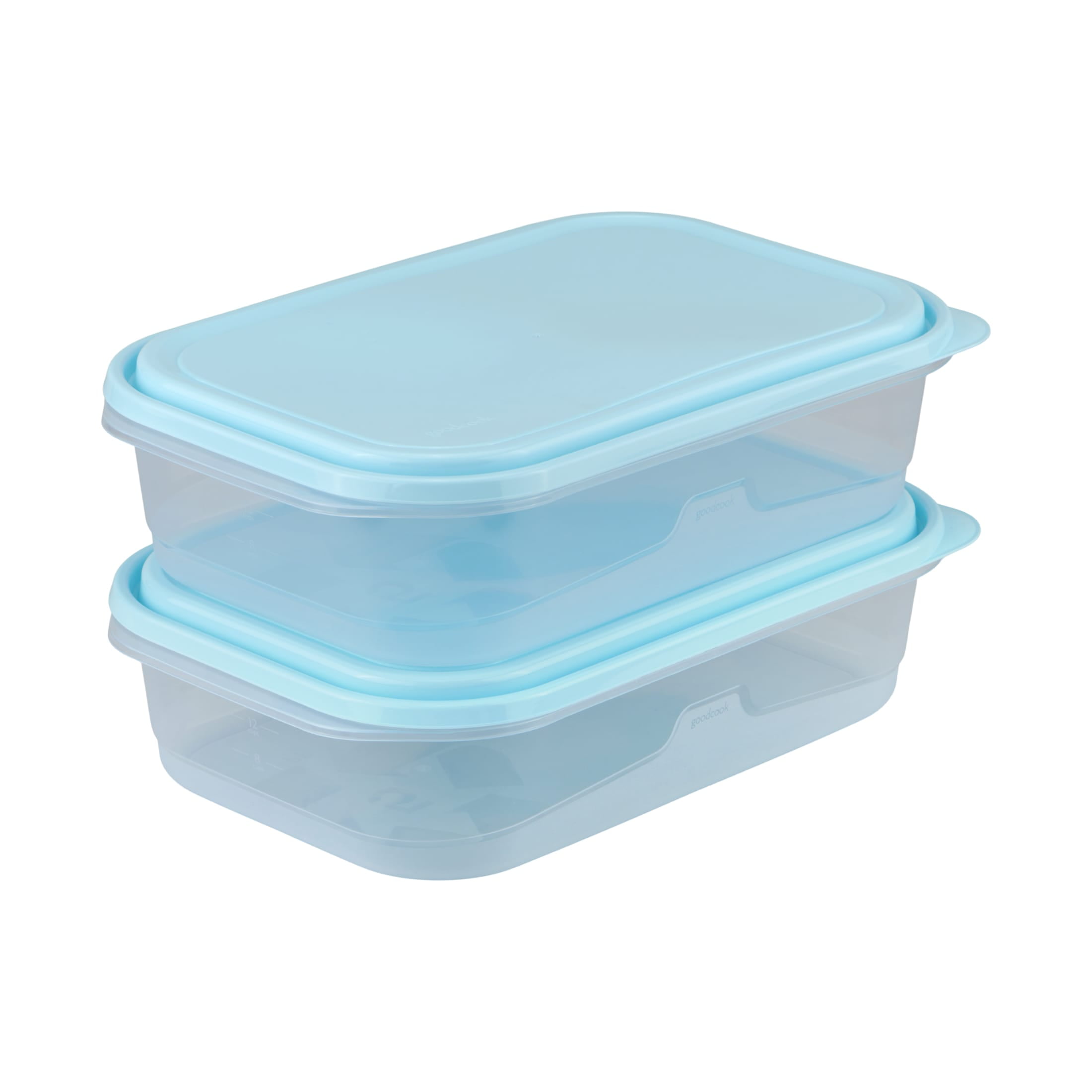 GoodCook EveryWare Extra Large Rectangle Container 4 piece, Blue, BPA ...