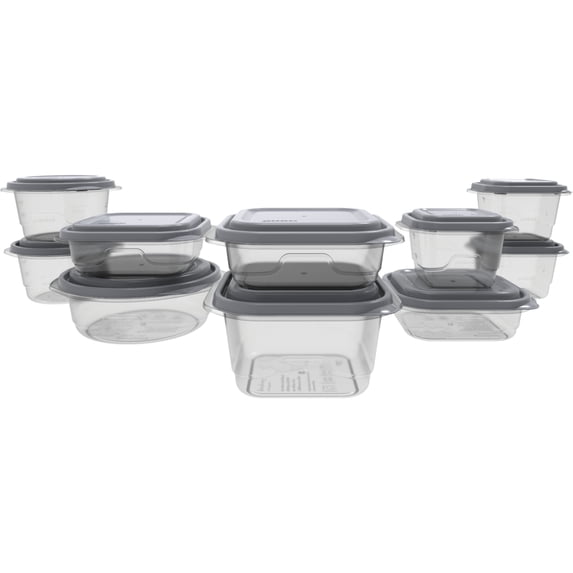 GoodCook 20-Piece Food Storage Containers, Leakproof Lids, Nestable ...