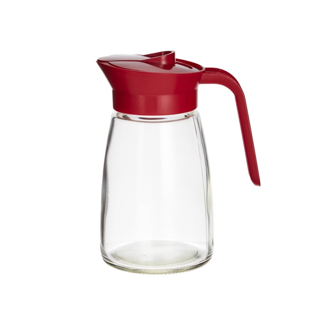 Good Cook 12oz Glass Maple Syrup Dispenser with Red Plastic Lid ...