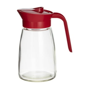 Vorkoi Clear Syrup Dispenser, Plastic Honey Pourer, 8 Oz Glass Bottle ...