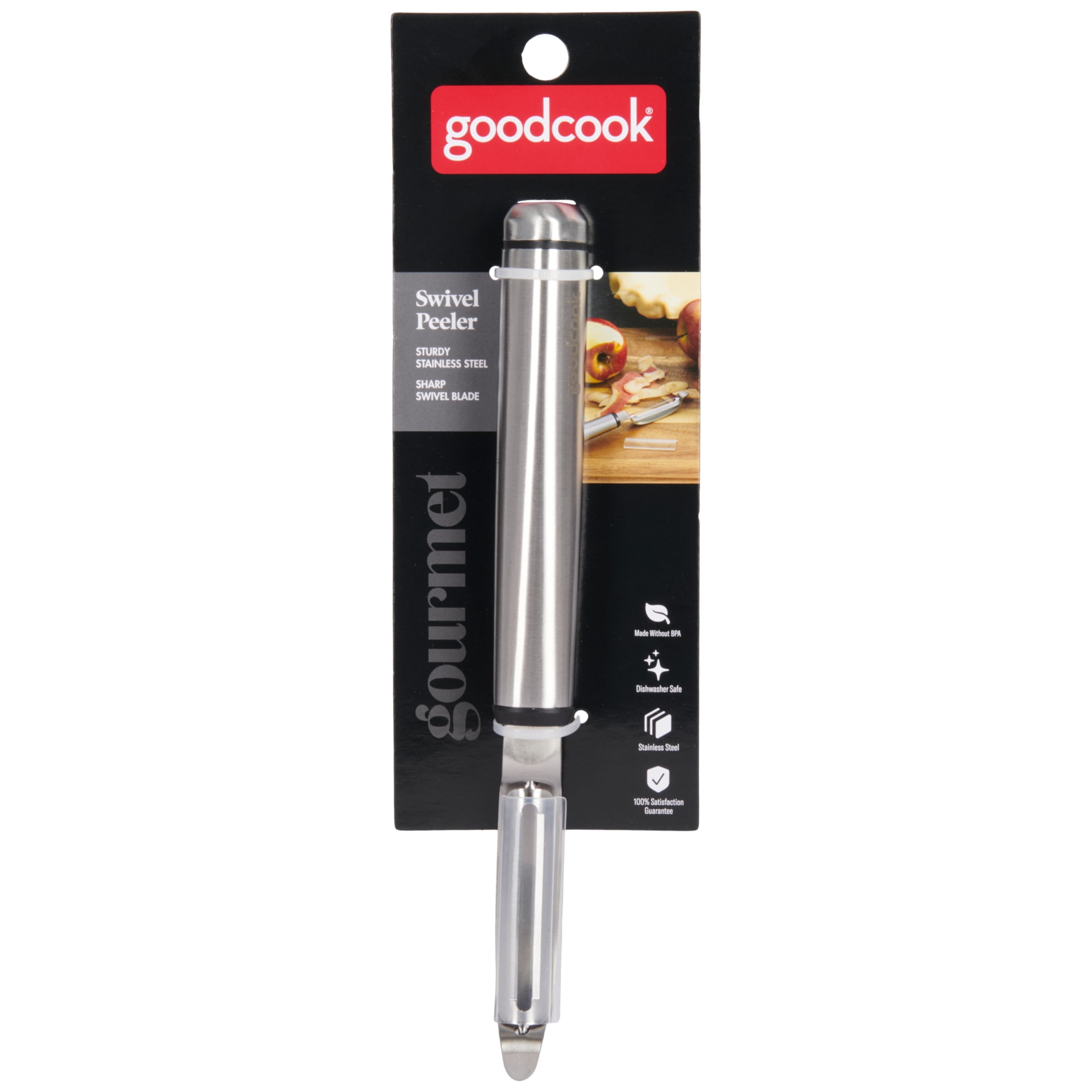 GoodCook Gourmet Swivel Peeler, Stainless Steel Built-In Potato Eye ...