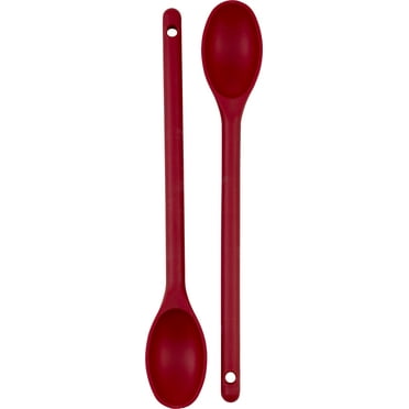 AOKIWO 6-Piece Teak Wooden Utensils for Cooking - Soft Grip Wood Spoons ...