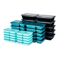GoodCook Reusable Plastic Food Storage Meal Prep 60pc Container Set ...