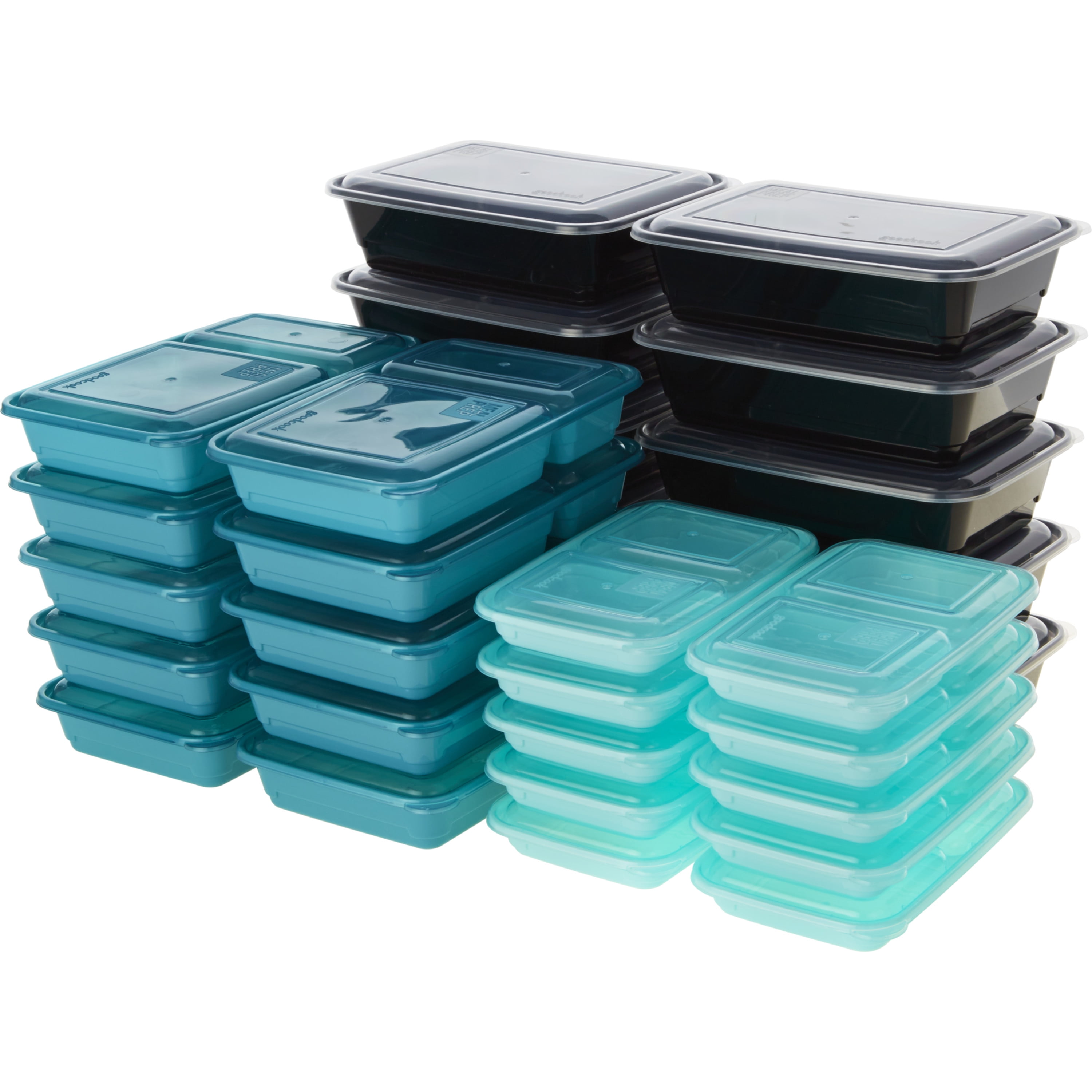 GoodCook 60-Piece Meal Prep Set, Large Extra Containers for Healthy ...