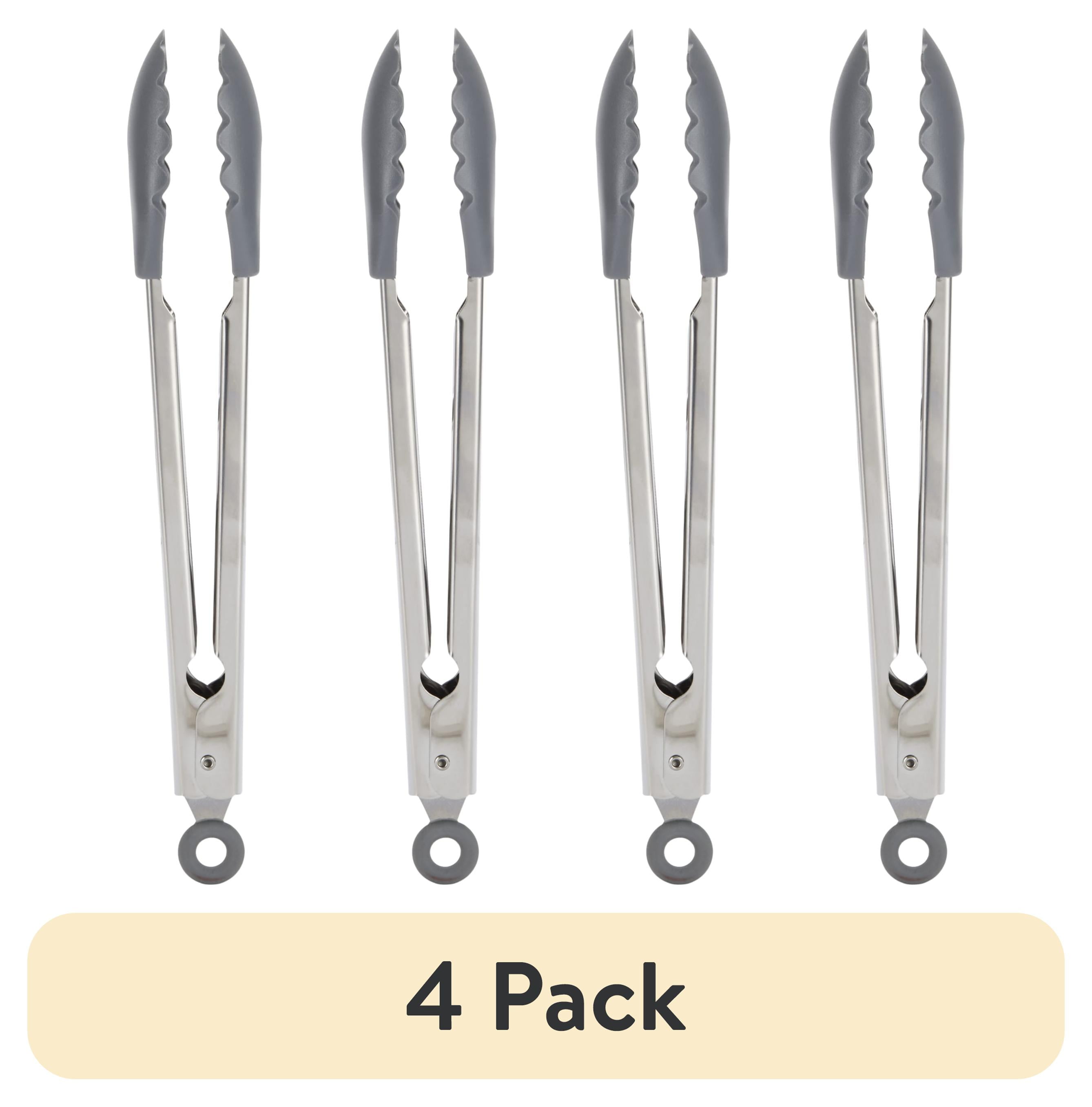(4 pack) GoodCook PRO Locking Tong, Stainless Steel With Nylon Tips ...