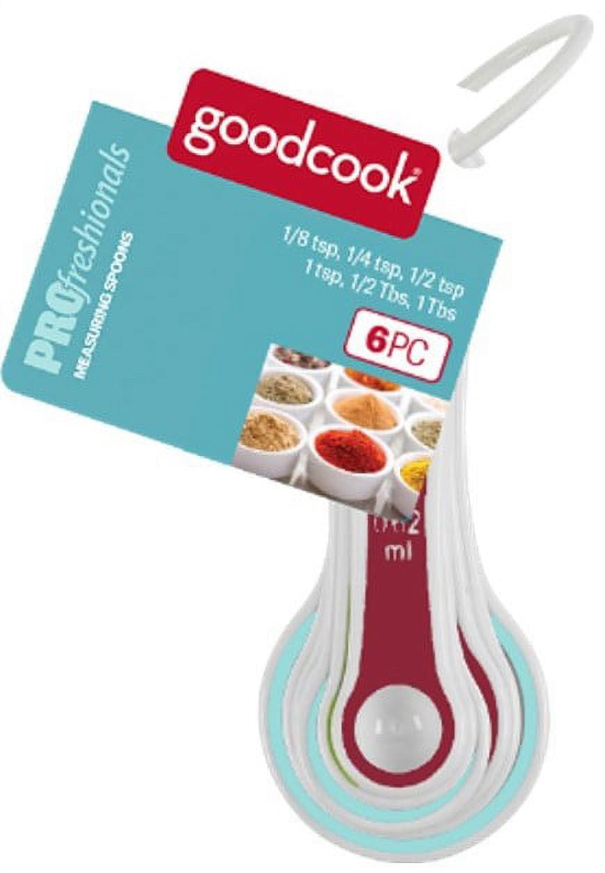 GoodCook PROfreshionals Easy-Read 6-Piece Plastic Measuring Spoon Set ...