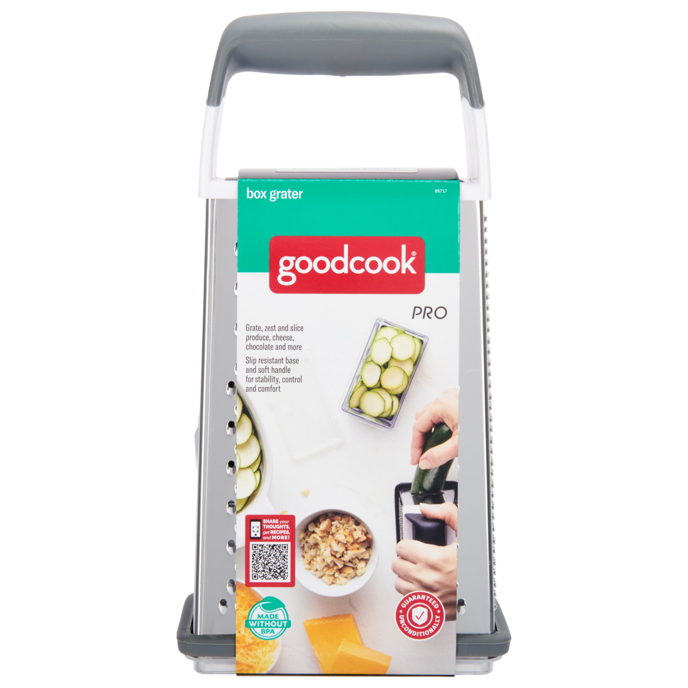 GoodCook Pro 4-Sided 9.5 inch Box Grater, Stainless Steel Blades With ...