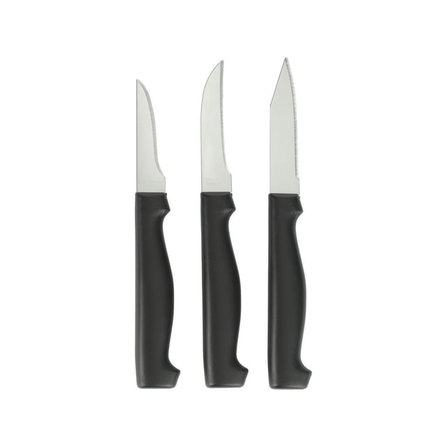 GoodCook Silver 3-Piece Stainless Steel Kitchen Paring Knife Set ...