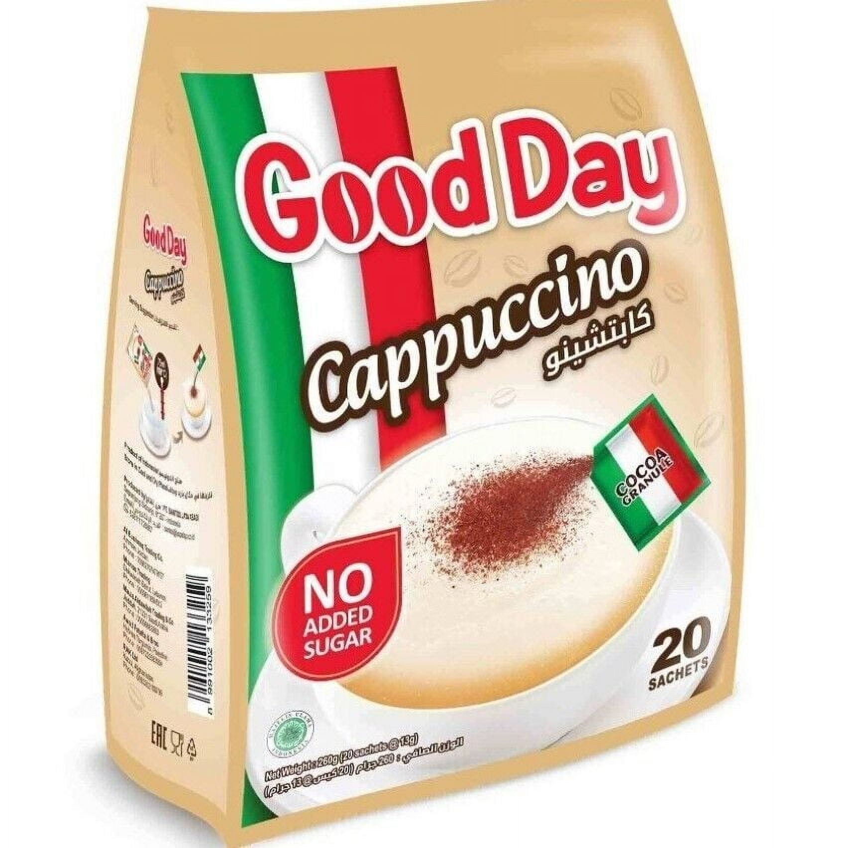 Good Day Cappuccino Coffee, No Sugar, Instant 3-in-1 Coffee Mix, Rich and Creamy - Walmart.com