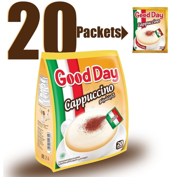 Good Day Cappuccino Italian Style Instant Coffee Mix, 20 Sachets ...