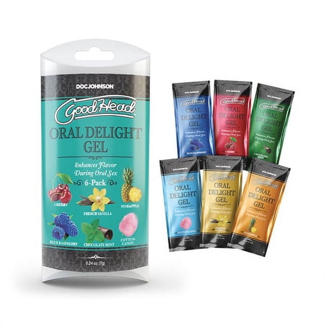 GoodHead Oral Delight Gel Multi-Flavor 6-Pack 0.24 oz.Water-BasedSexual ...