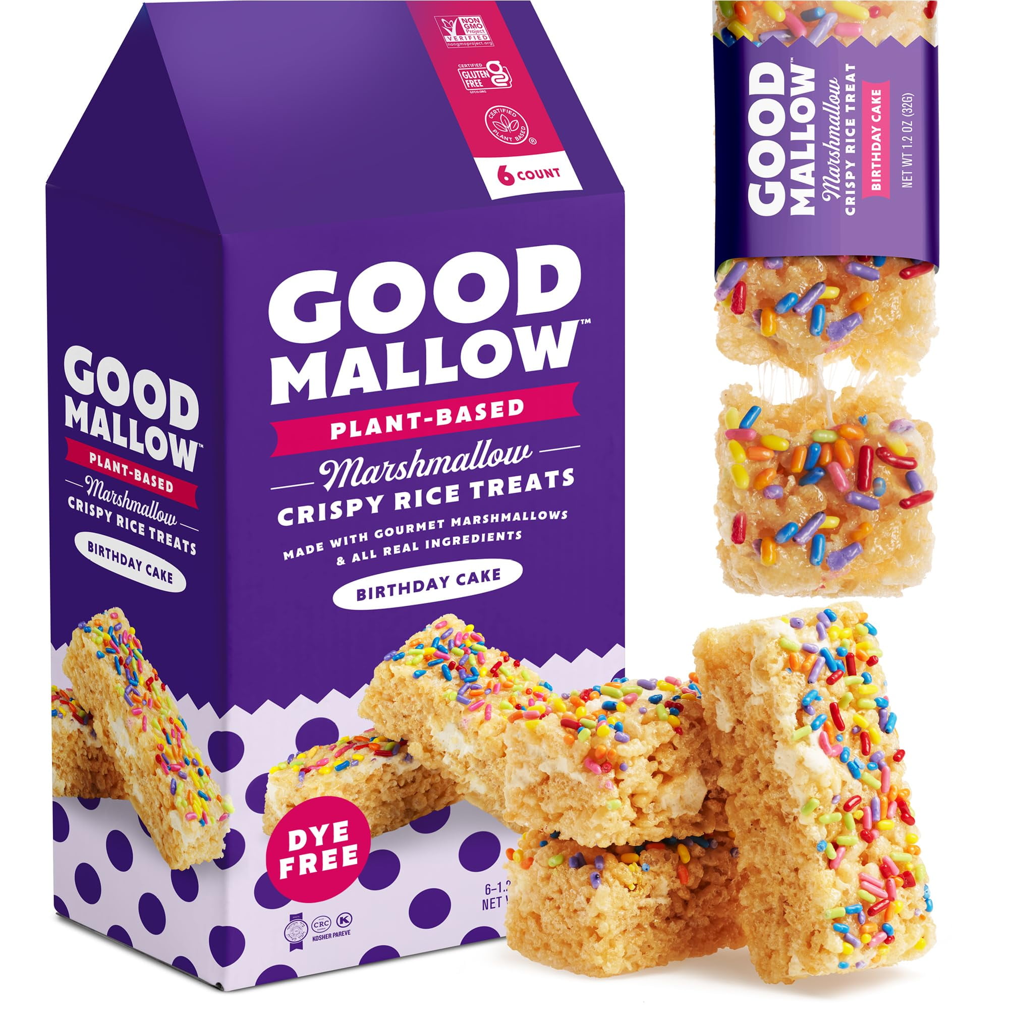 GoodMallow Vegan Rice Crispy Treats MDA05 Individually Wrapped Box ...