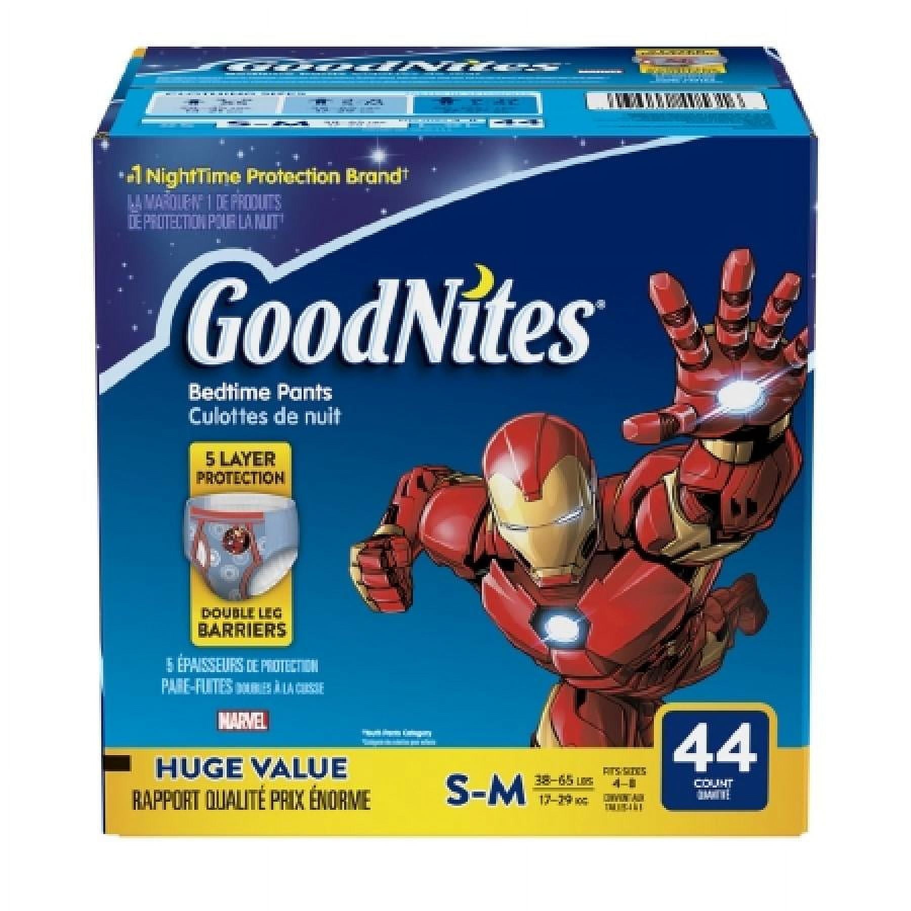 GoodNites Absorbent Underwear, Boys, Small / Medium (38 to 65 lb), 44 ...