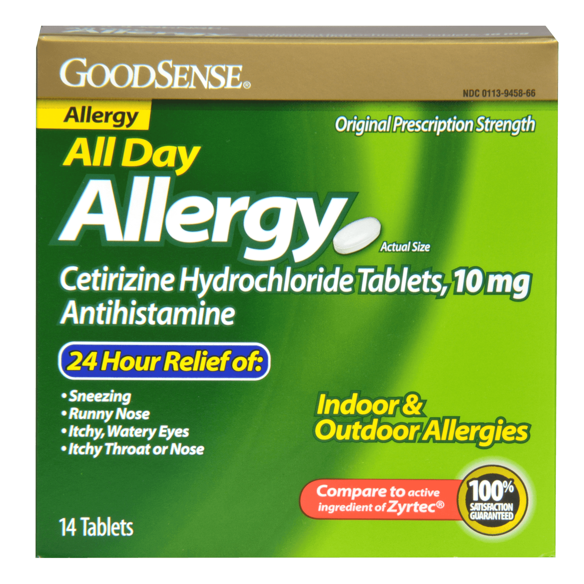GoodSense All Day Allergy Cetirizine HCl Antihistamine Tablets, 10 mg ...