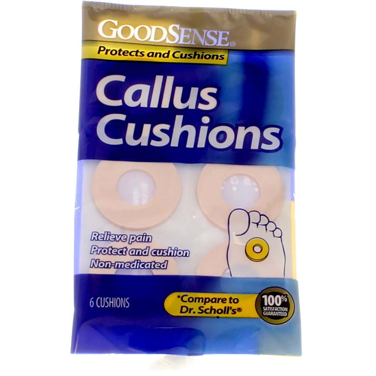 GoodSense Callus Foot Cushions, 6 Ct HSA/FSA Eligible - Walmart.com