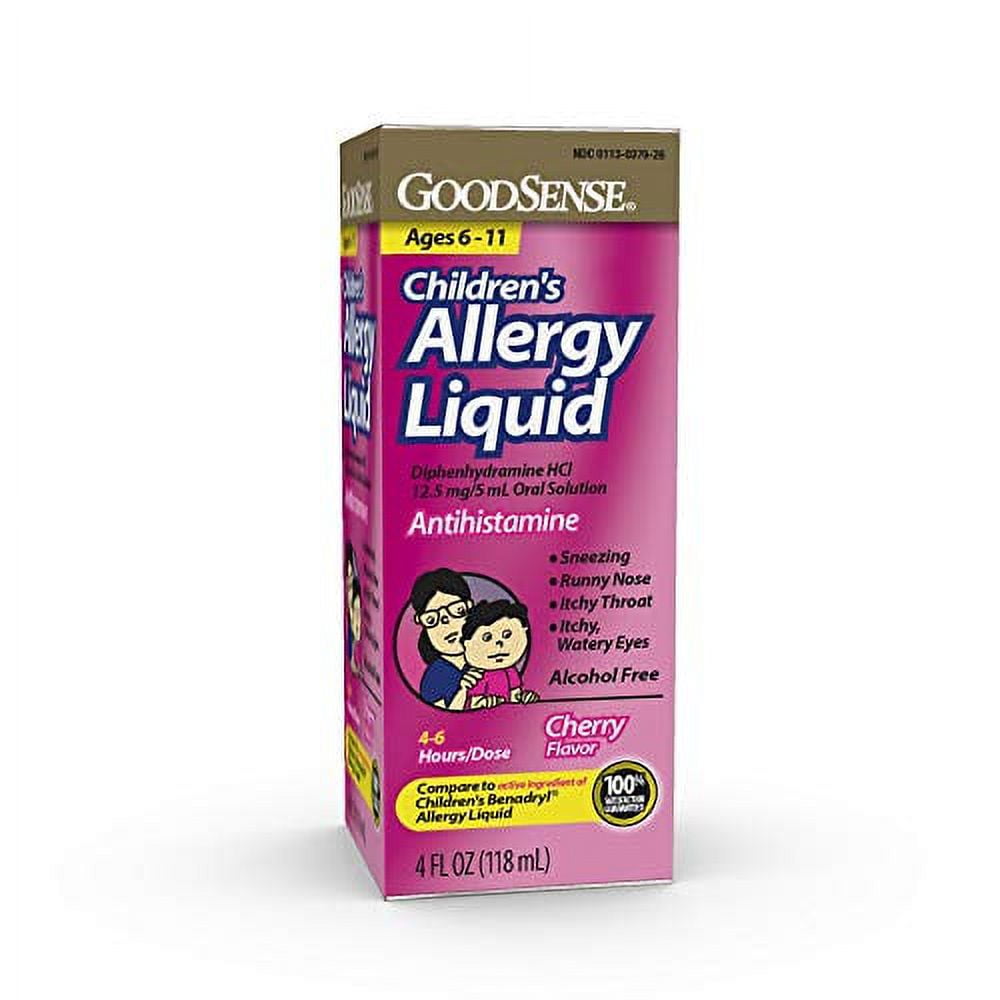 GoodSense Children's Allergy Relief, Diphenhydramine HCl 12.5 mg/5 mL ...