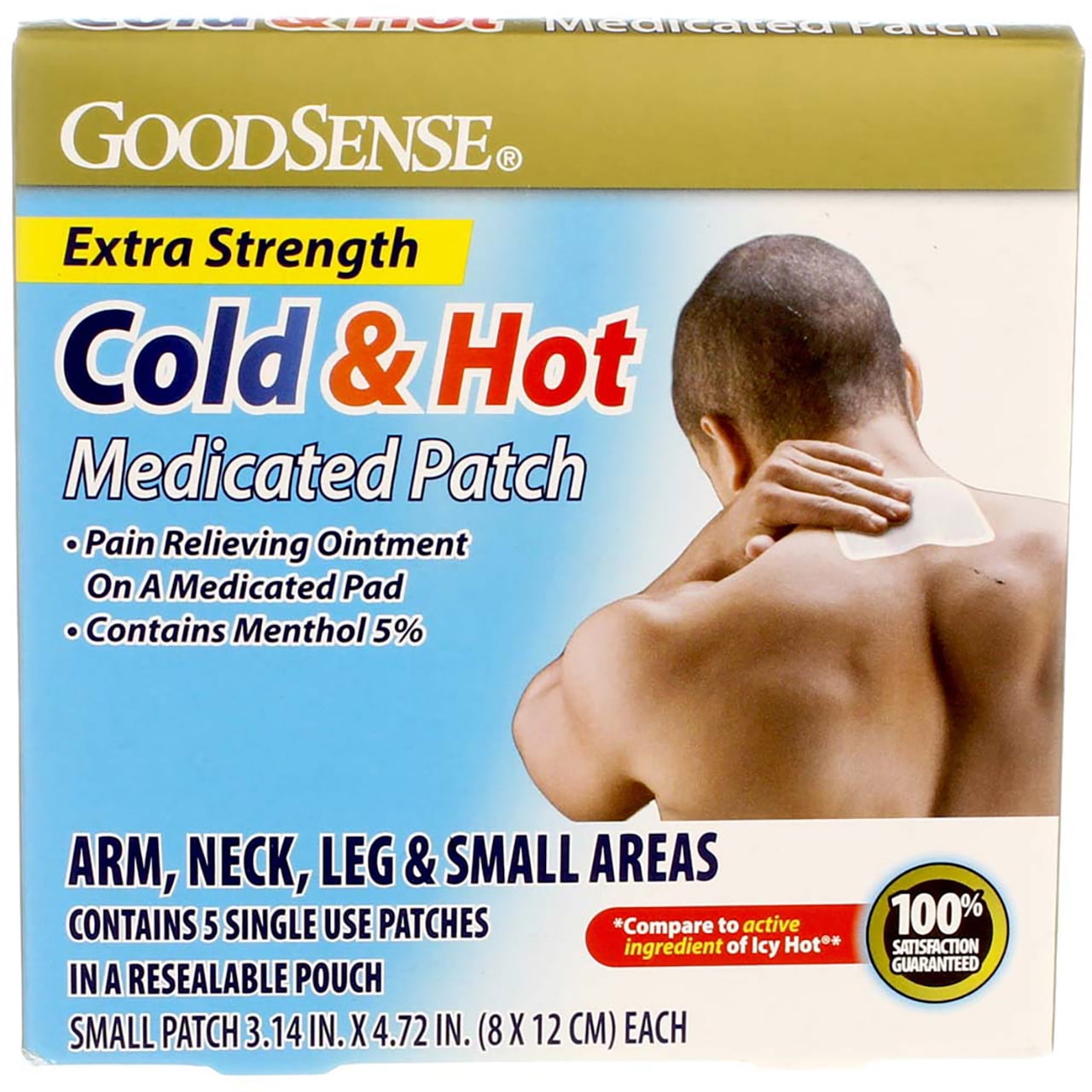 GoodSense Pain & Heat Relief Medicated Patch, Small Size, 5/Box - Pack ...
