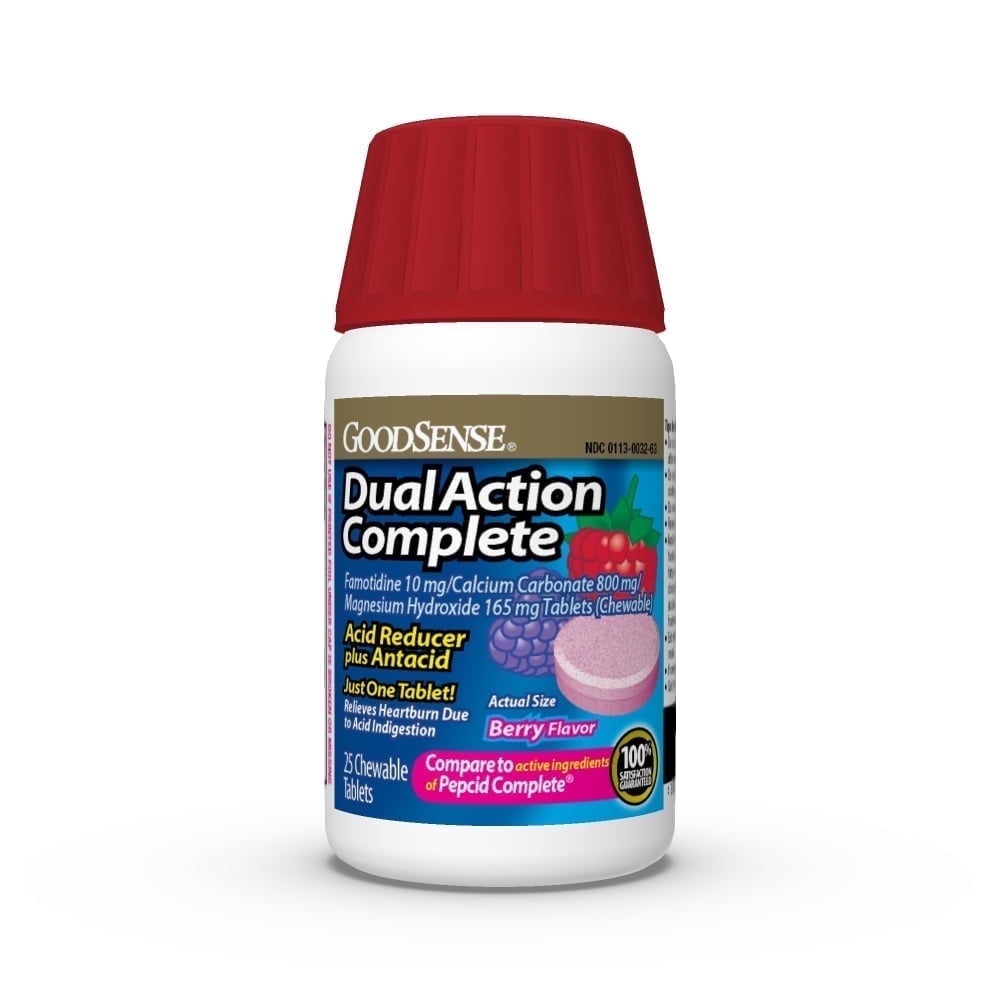 GoodSense Dual Action Complete Acid Reducer, Berry, 25 Ct - Walmart.com