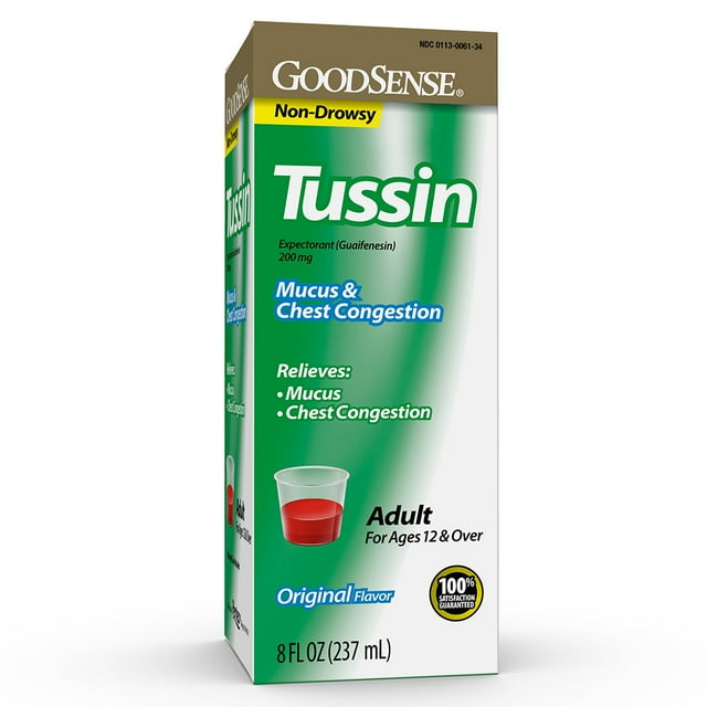 GoodSense Tussin DM Cough & Chest Congestion Cough Suppressant Liquid ...