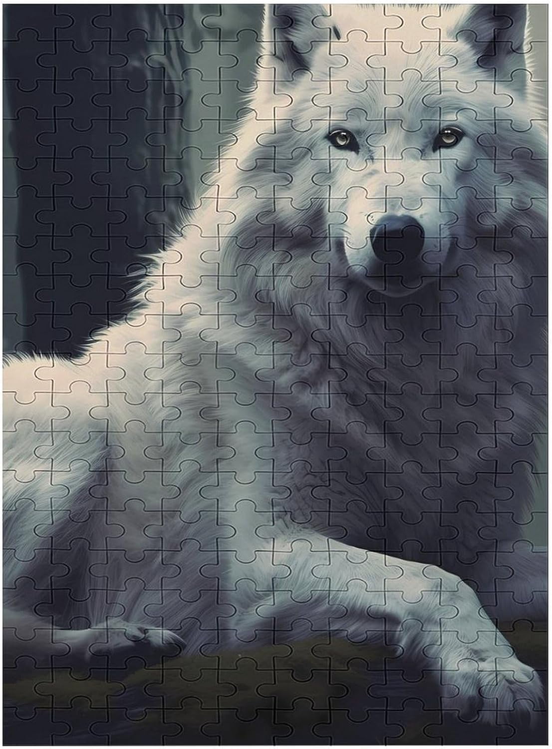 Goodaily White Wolf Wolves Jigsaw Puzzles Personalized Picture Puzzle ...