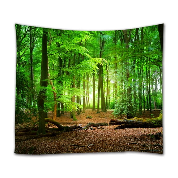 Fairytale Forest Wall Tapestry Mysterious Tree House Psychedelic Nature ...