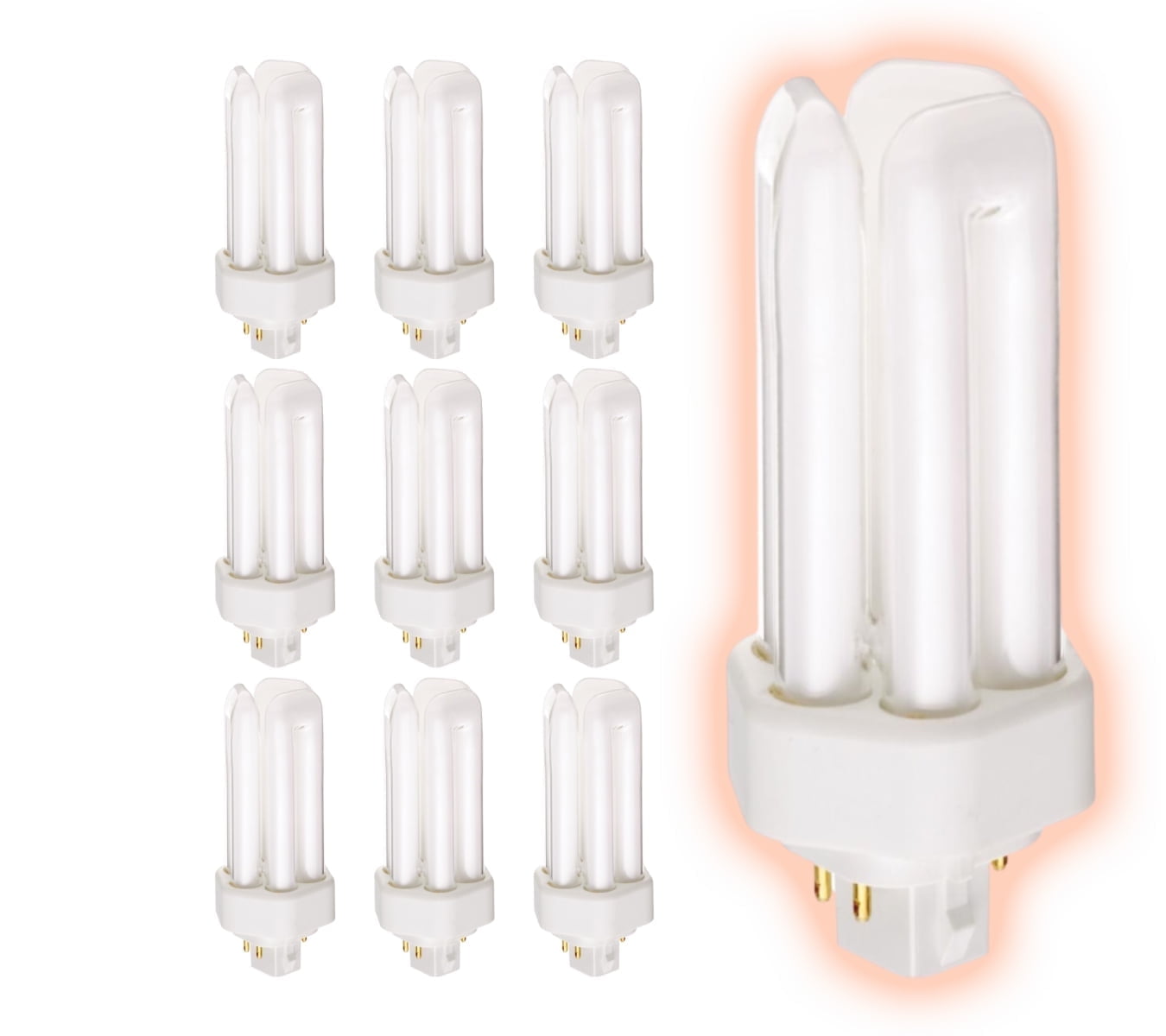 Goodbulb 18W CFL Light Bulbs - 4 Pin GX24Q-2 6500K - 1200 Lu - Triple ...
