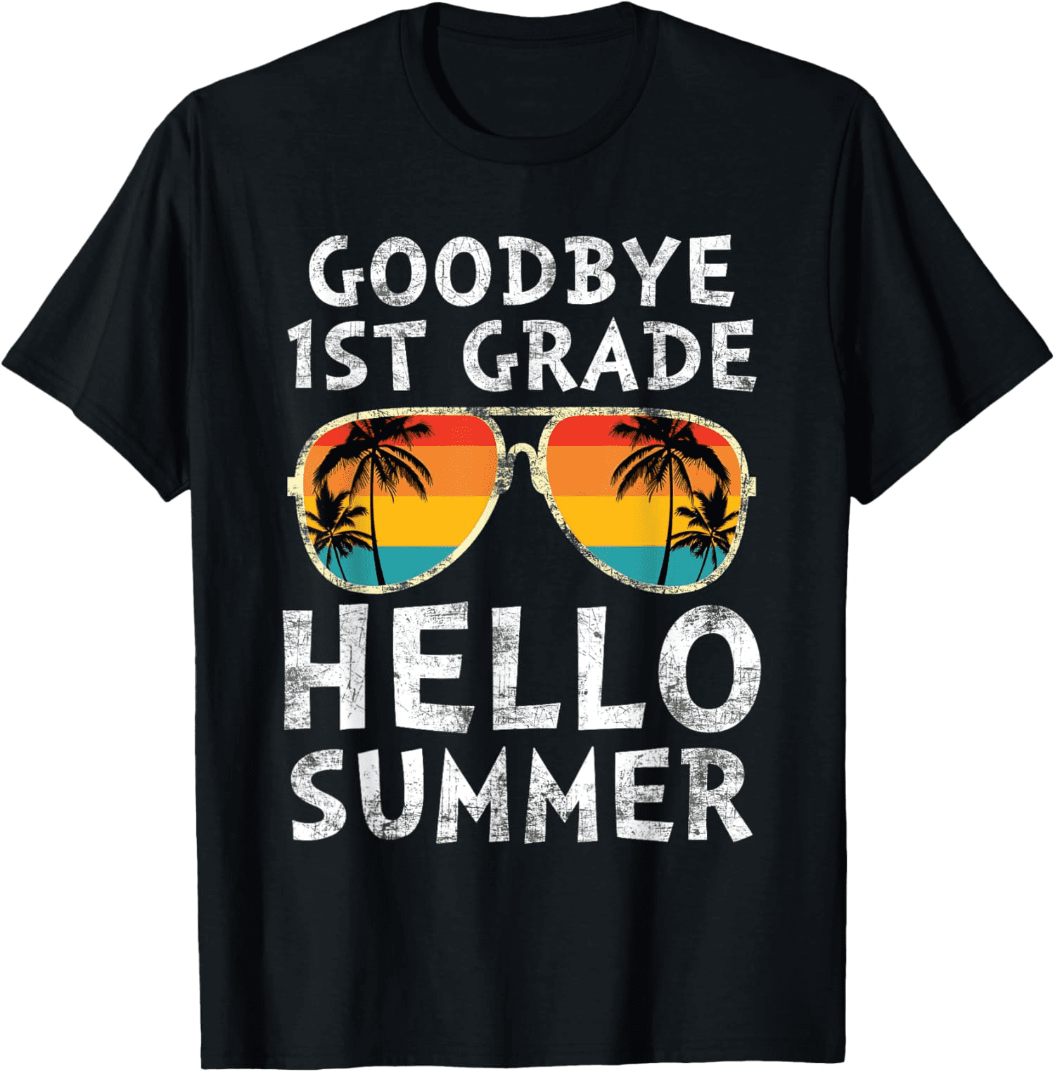 Goodbye 1st Grade Hello Summer Last Day Of School Boys Kids T-Shirt ...