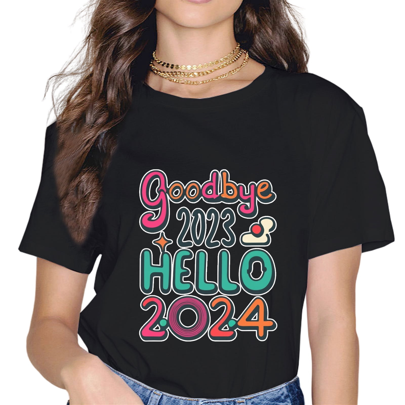 Goodbye 2023 Hello 2024 New Years Eve Party Happy New Year T-Shirt ...