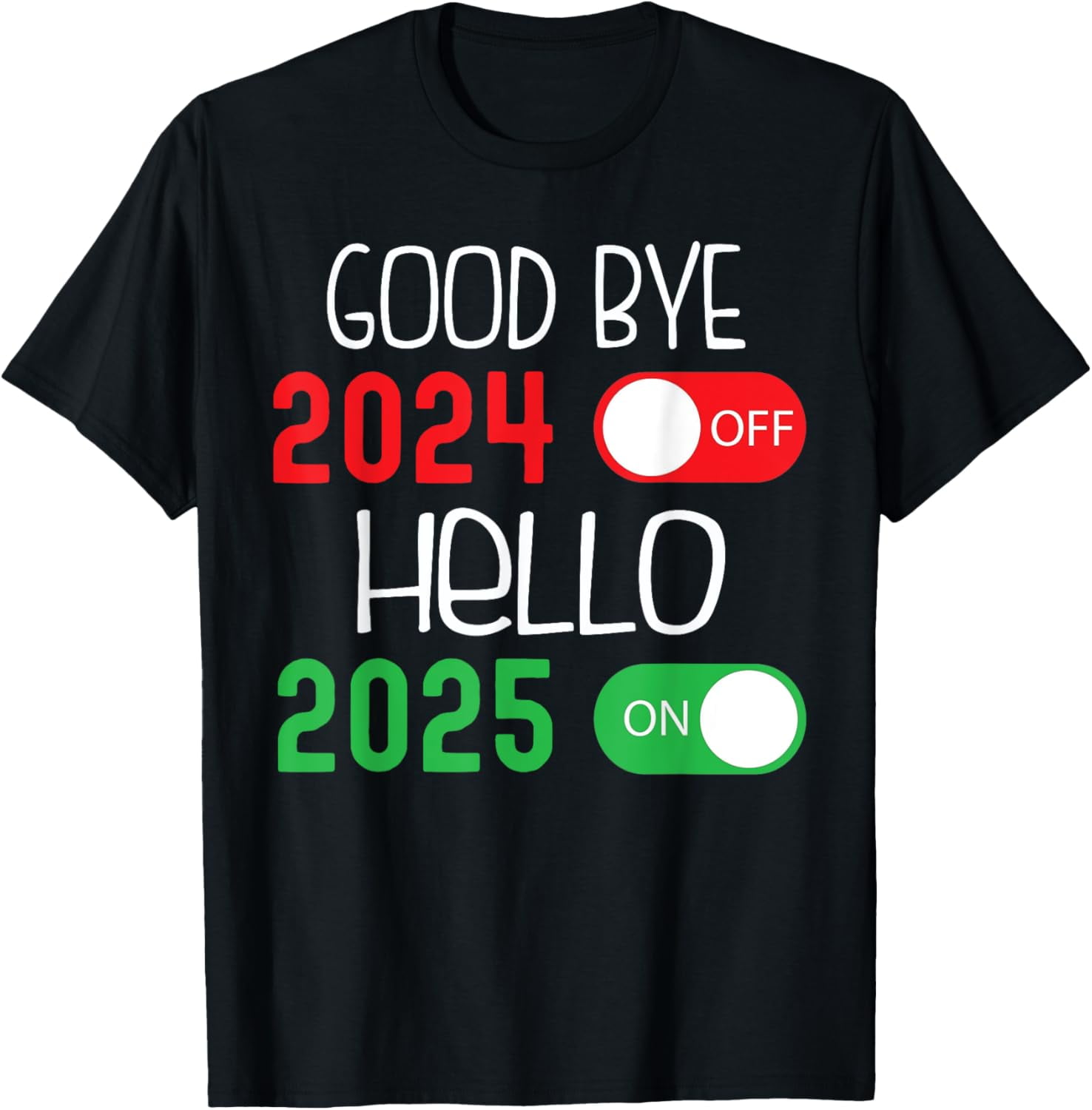 Goodbye 2024 Hello 2025 Happy New Year 2025 Party Family T-Shirt ...