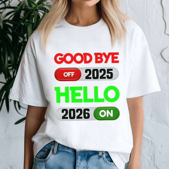 Goodbye 2025 Hello 2026, Happy New Year Tshirt, 2026 Celebration Shirt ...
