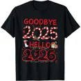 Goodbye 2025 Hello 2026 Merry Christmas Happy New Year Unisex T-Shirt ...