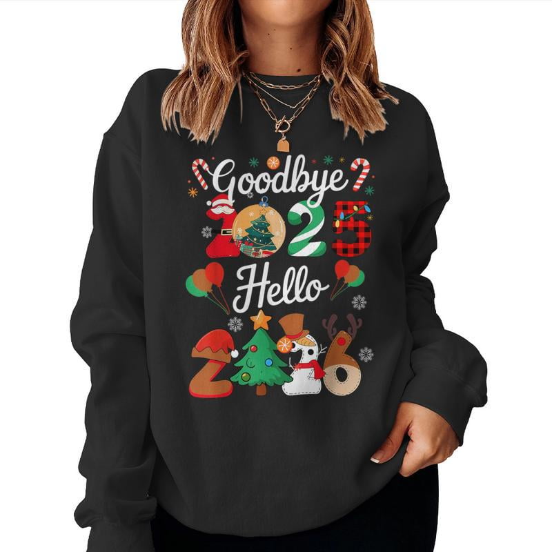 Goodbye 2025 Hello 2026 New Year Matching Family Graphic Pullover ...