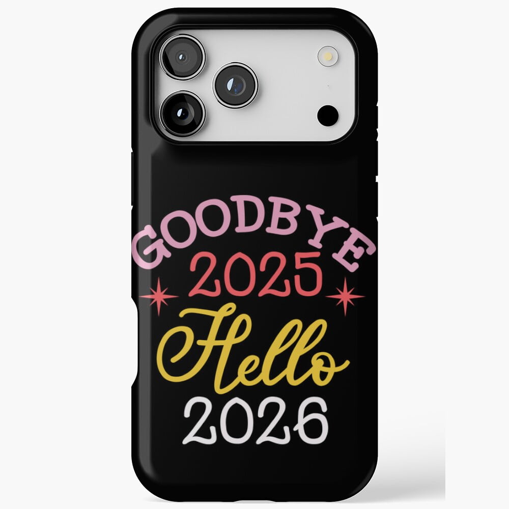 Goodbye 2025 Hello 2026 Switch Art iPhone Case 17 to 11 Pro Max ...
